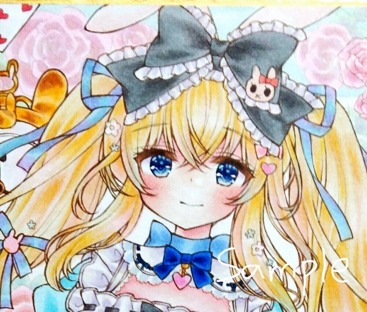 手描きイラスト 原画 創作 オリジナル 不思議の国のアリス アリス 女の子 中色紙 :: Yahoo!Auction｜DEJAPAN - Bid and Buy Japan with 0% ...