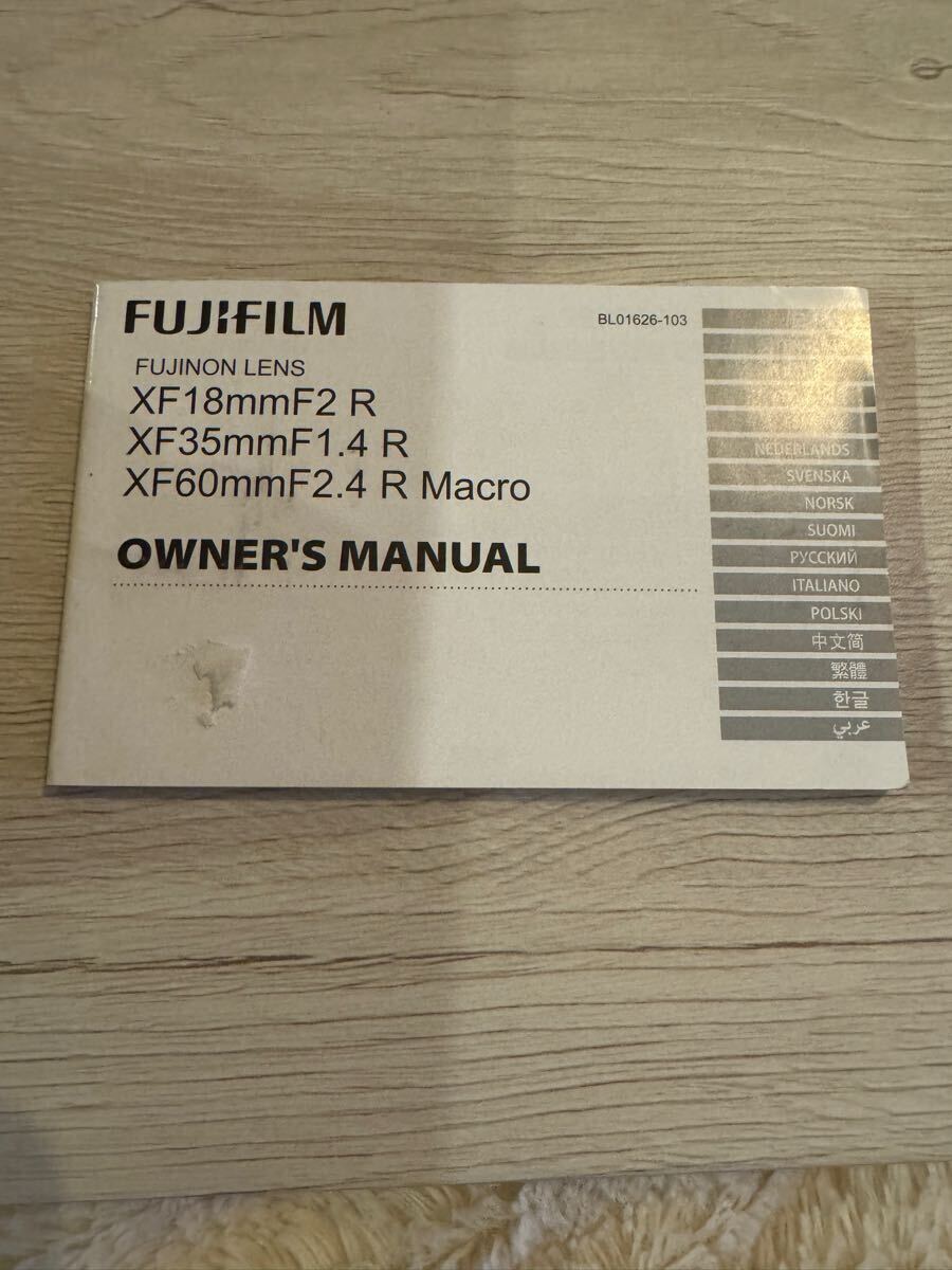 Yahoo!オークション - FUJINON フジノン XF35mmF1.4R 取扱説明書 元箱 ...
