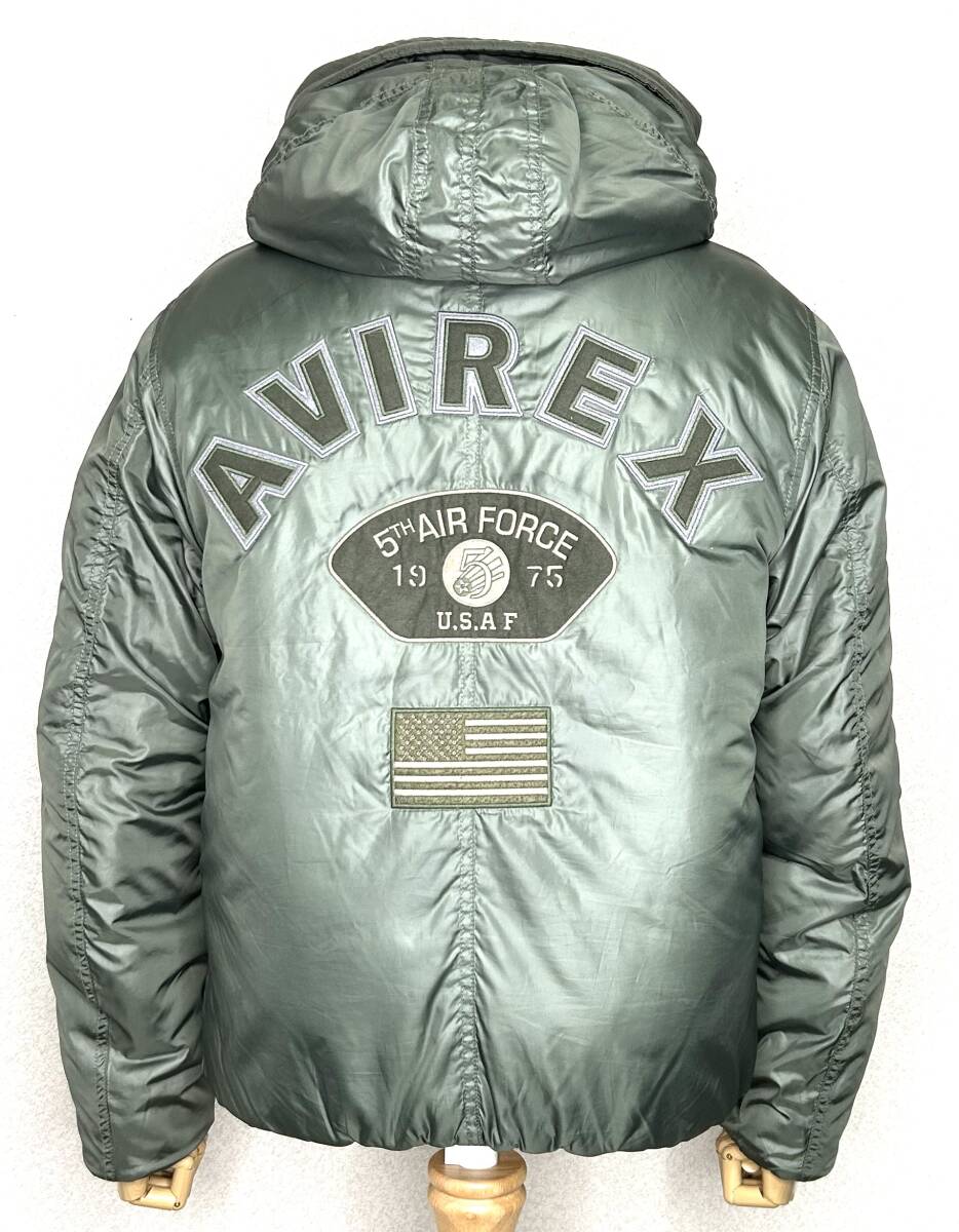 Yahoo!オークション - 良品⑪AVIREX【M】フード付きナイロンJKT TOPGUN...