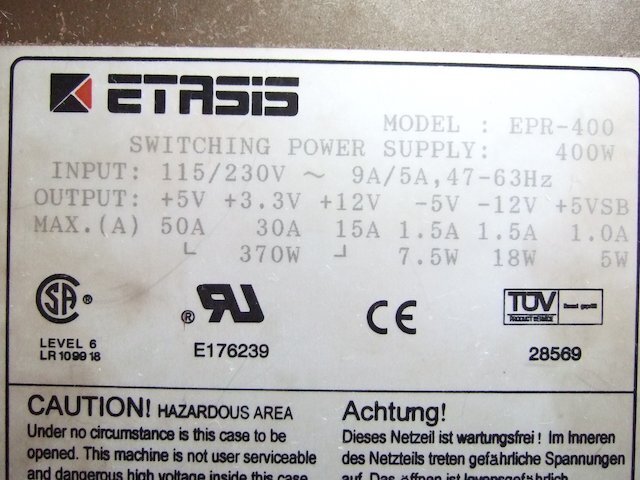 Yahoo!オークション - ETASIS EPR-400-2F 400W ジャンク