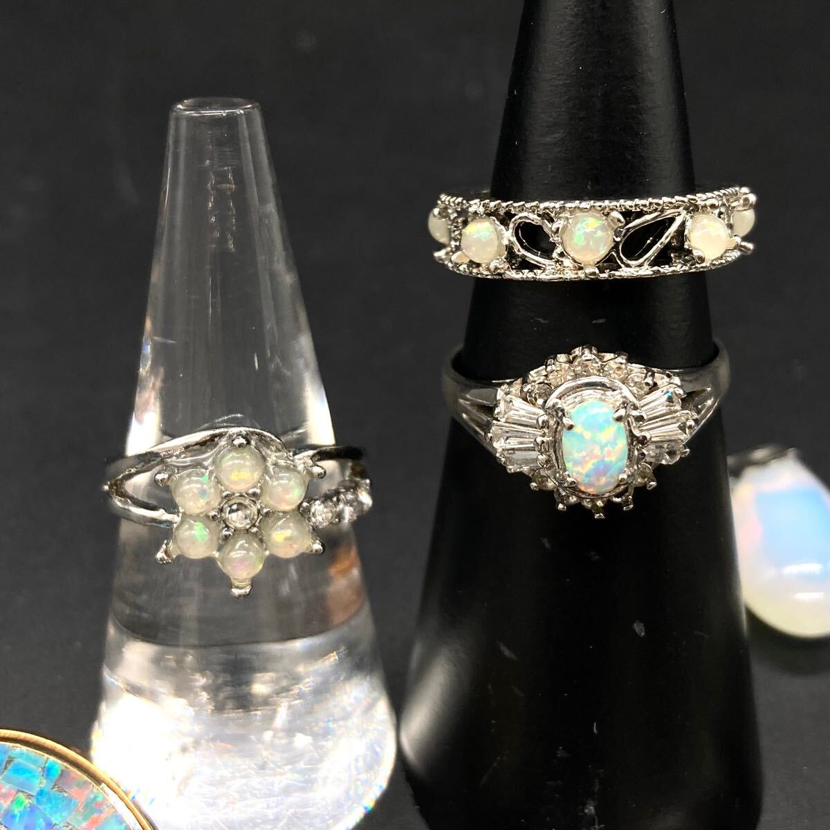 Yahoo!オークション - 1円スタート K18入り オパールアクセサリーおま...