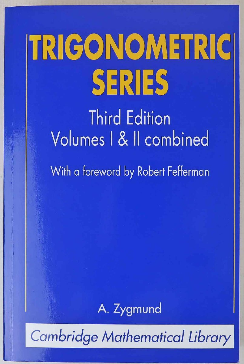 Yahoo!オークション - S 中古品 書籍『Trigonometric Series Third Edi...