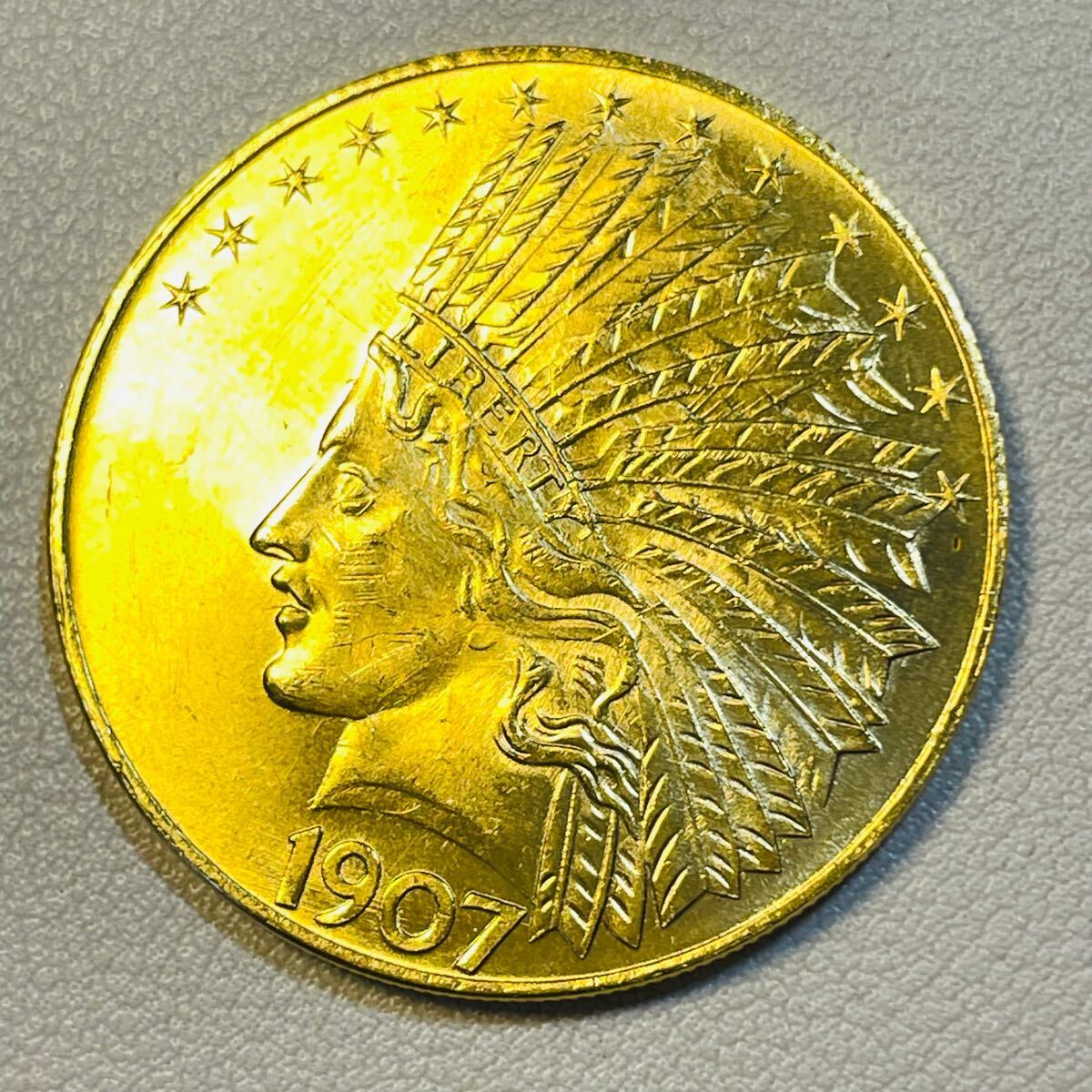 アメリカ 硬貨 古銭 インディアン人像 1907年 イーグル リバティ ドル 記念幣 コイン 重21.39g 金貨(北アメリカ)｜売買されたオークション情報、yahooの商品情報をアーカイブ ...