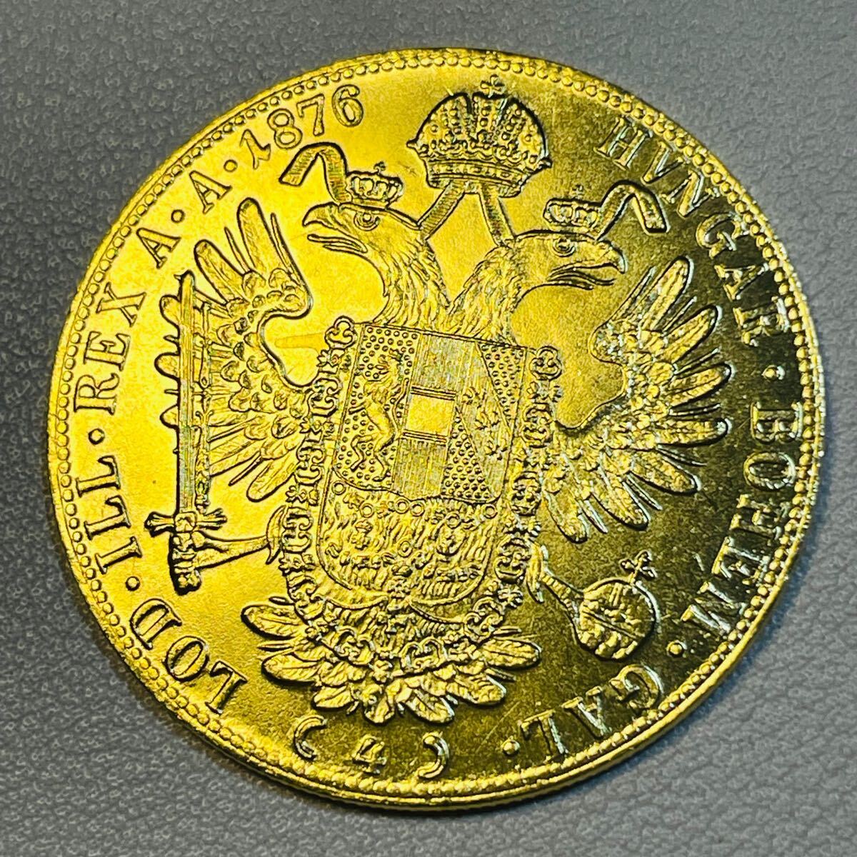 オーストリア帝国 硬貨 古銭 フランツ ヨーゼフ 1 世 1876年 クラウン 国章 紋章 双頭の鷲 4ダカット コイン 重14.91g 金貨(ヨーロッパ)｜売買されたオークション情報 ...