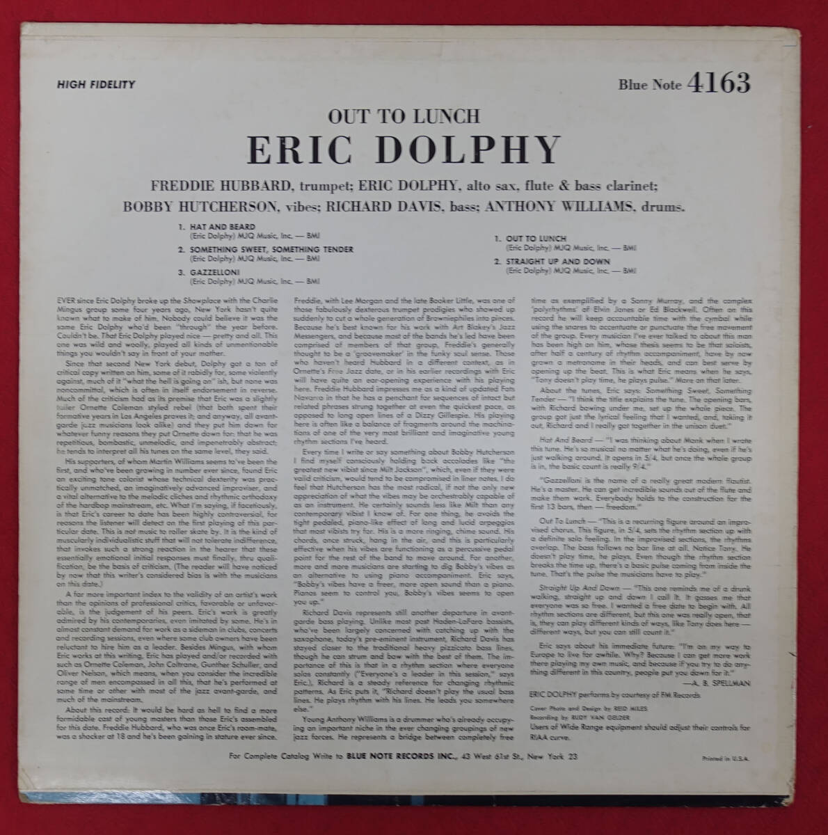 Yahoo!オークション - 美盤 US BLUE NOTE BLP 4163 オリジナル OUT TO ...