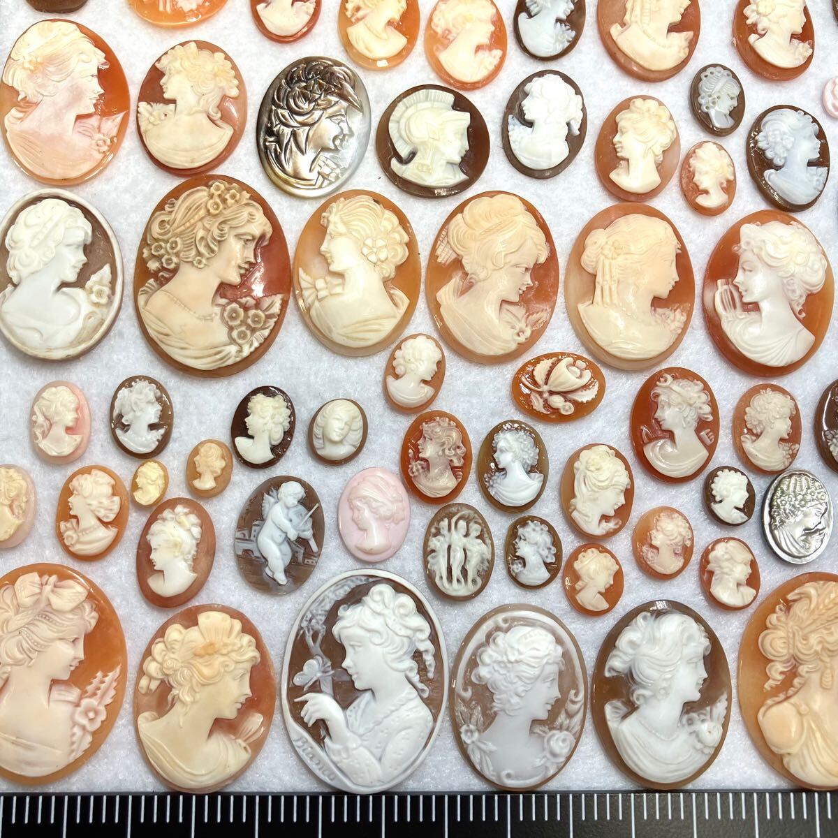 Yahoo!オークション - 1円〜 小粒大量 シェルカメオおまとめ116g d ...