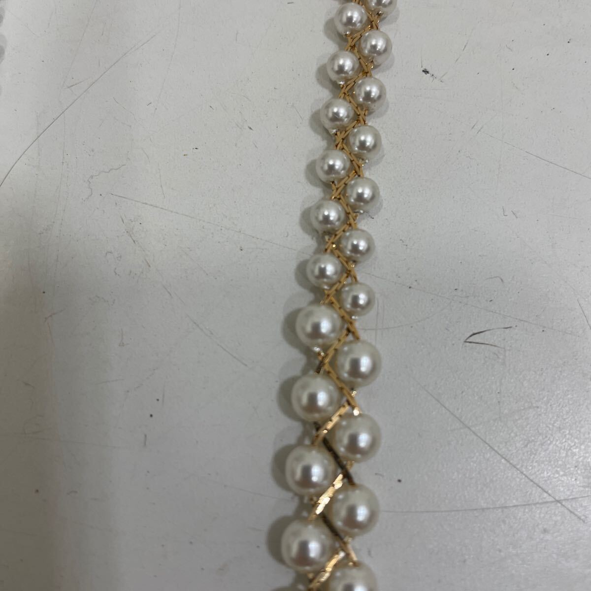 Yahoo!オークション - ネックレス ベビーパール 編み込み ヴィンテージ...