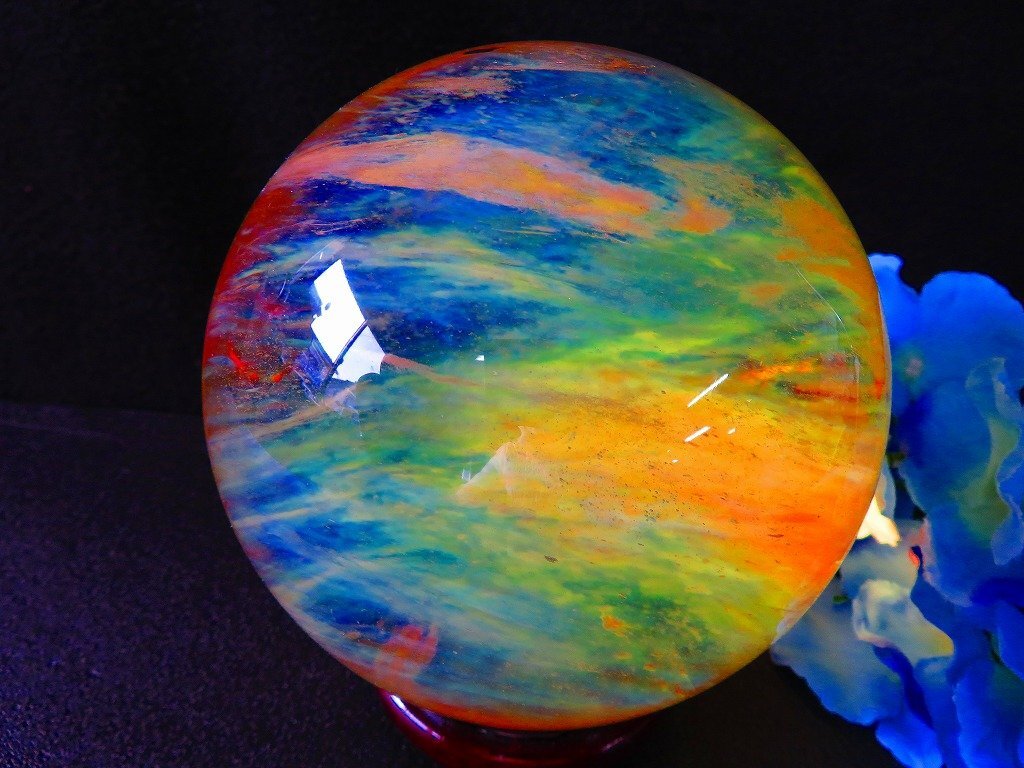 Yahoo!オークション - 絶品 超綺麗K9シトリン水晶丸玉 超巨大2.05kg...