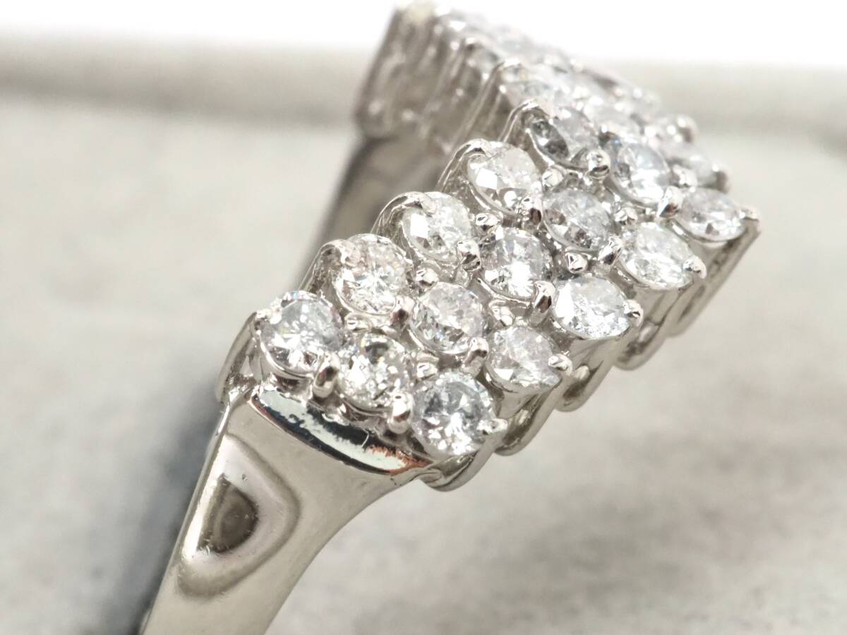 Yahoo!オークション - 【5721P】Pt900 天然ダイヤモンド 1.00ct/3.7g/...