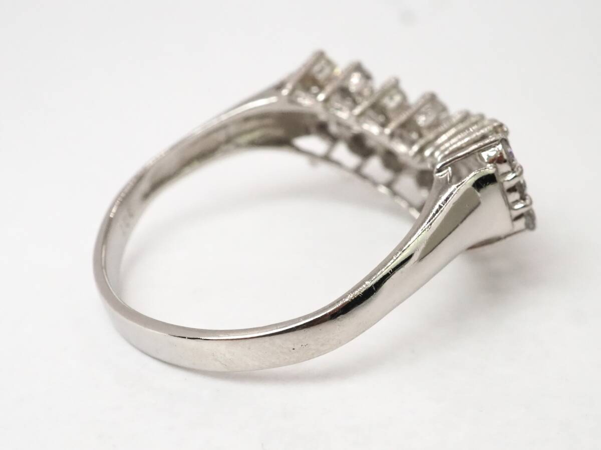 Yahoo!オークション - 【5721P】Pt900 天然ダイヤモンド 1.00ct/3.7g/...