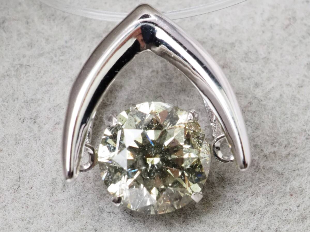 Yahoo!オークション - 【5748A】K18WG 天然ダイヤモンド 0.73ct/0.6g ...