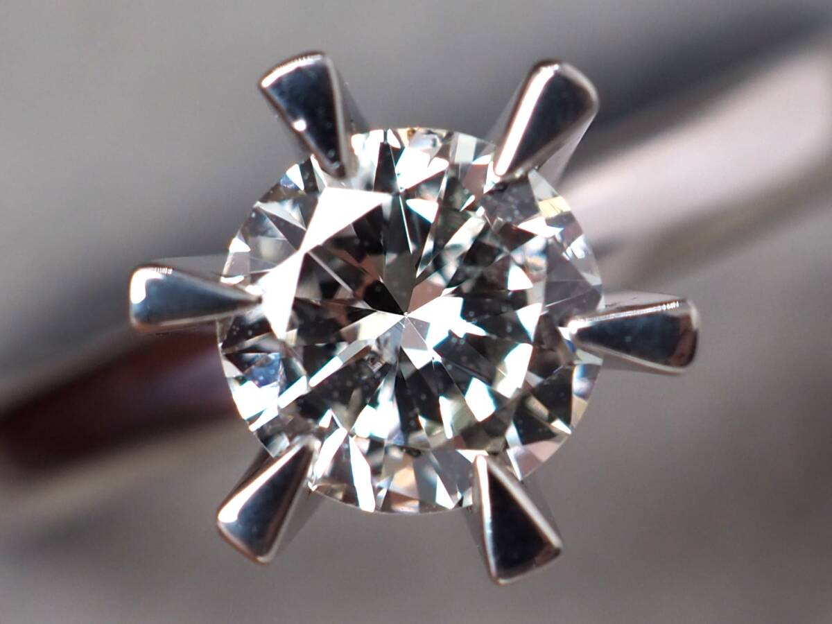 Yahoo!オークション - 【5570D】鑑別書付 Pt900 天然ダイヤモンド 0.59...