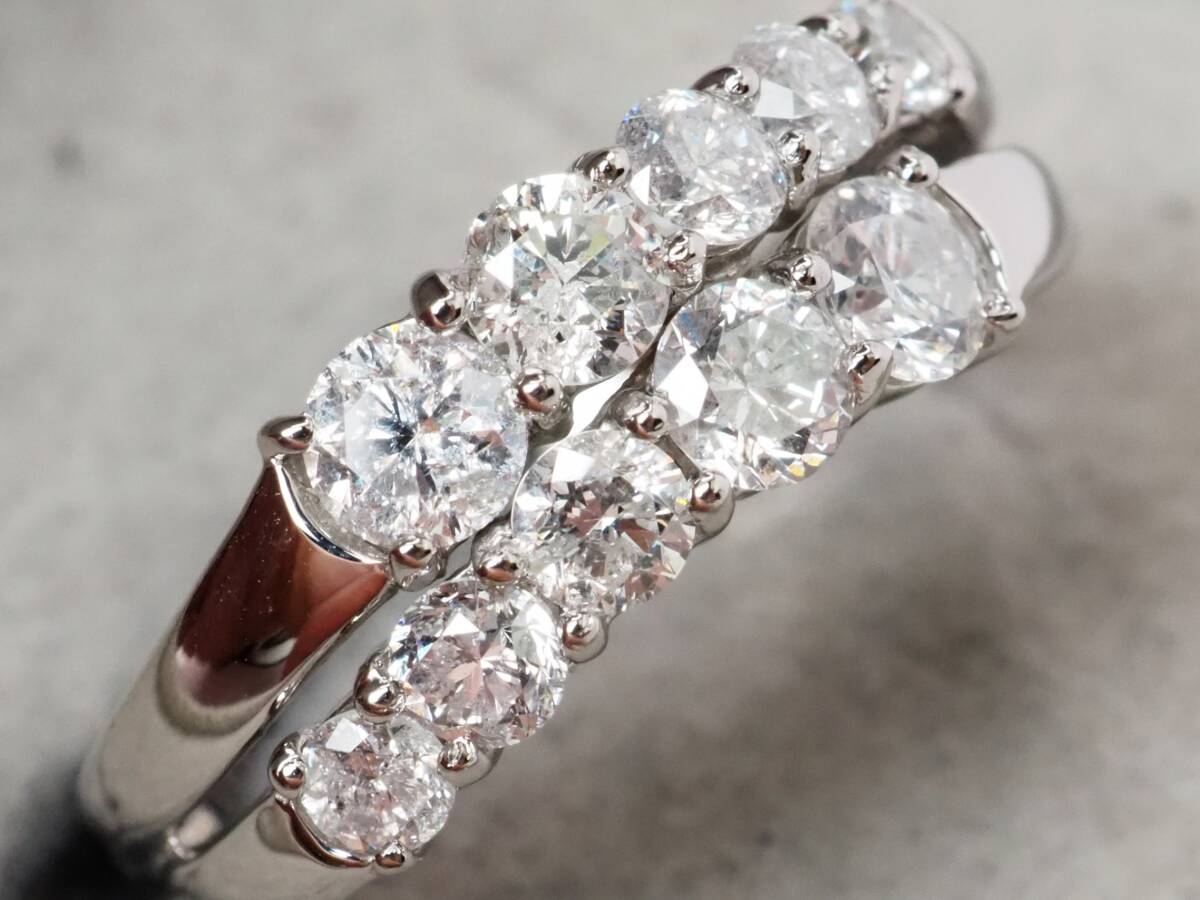 Yahoo!オークション - 【5686M】Pt900 天然ダイヤモンド 1.00ct/2.8g/...