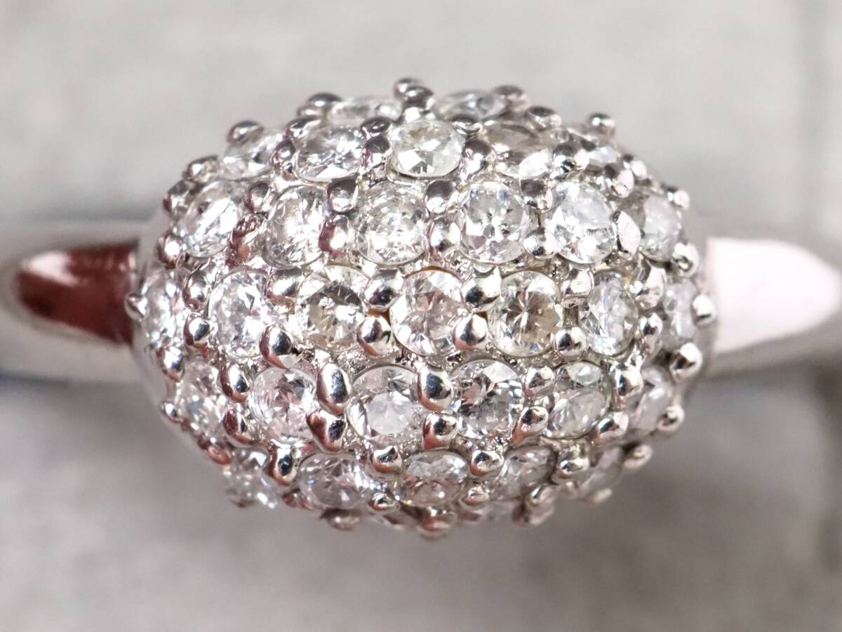 Yahoo!オークション - 【5693P】Pt900 天然ダイヤモンド 0.41ct/4.4g/...