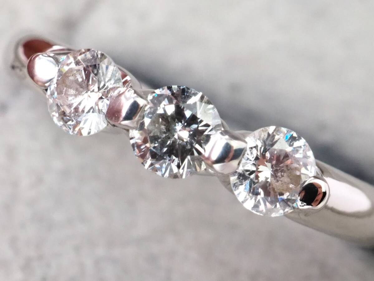 Yahoo!オークション - 【5691M】トリロジーTORILOGY/Pt900 天然ダイヤ...