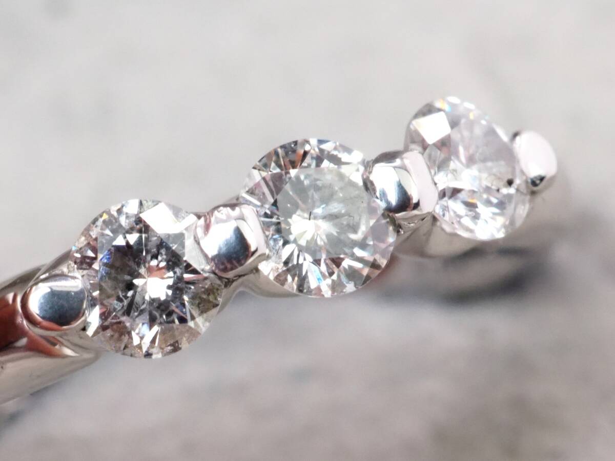 Yahoo!オークション - 【5691M】トリロジーTORILOGY/Pt900 天然ダイヤ...