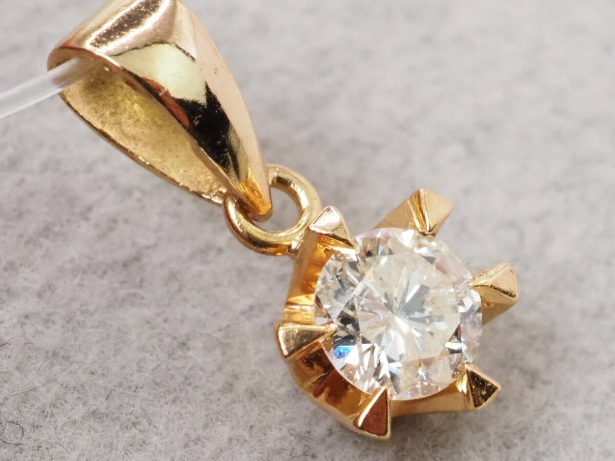 Yahoo!オークション - 【5775A】K18 天然ダイヤモンド 0.25ct/0.7g ペ...
