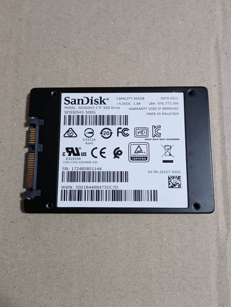 Yahoo!オークション - SanDisk sdssdh3 Ultra 3D SSD 500G