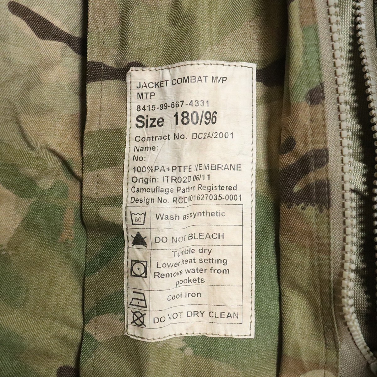 Yahoo!オークション - #5T/O12.3-3 イギリス軍 MVP MTP コンバットジャ...