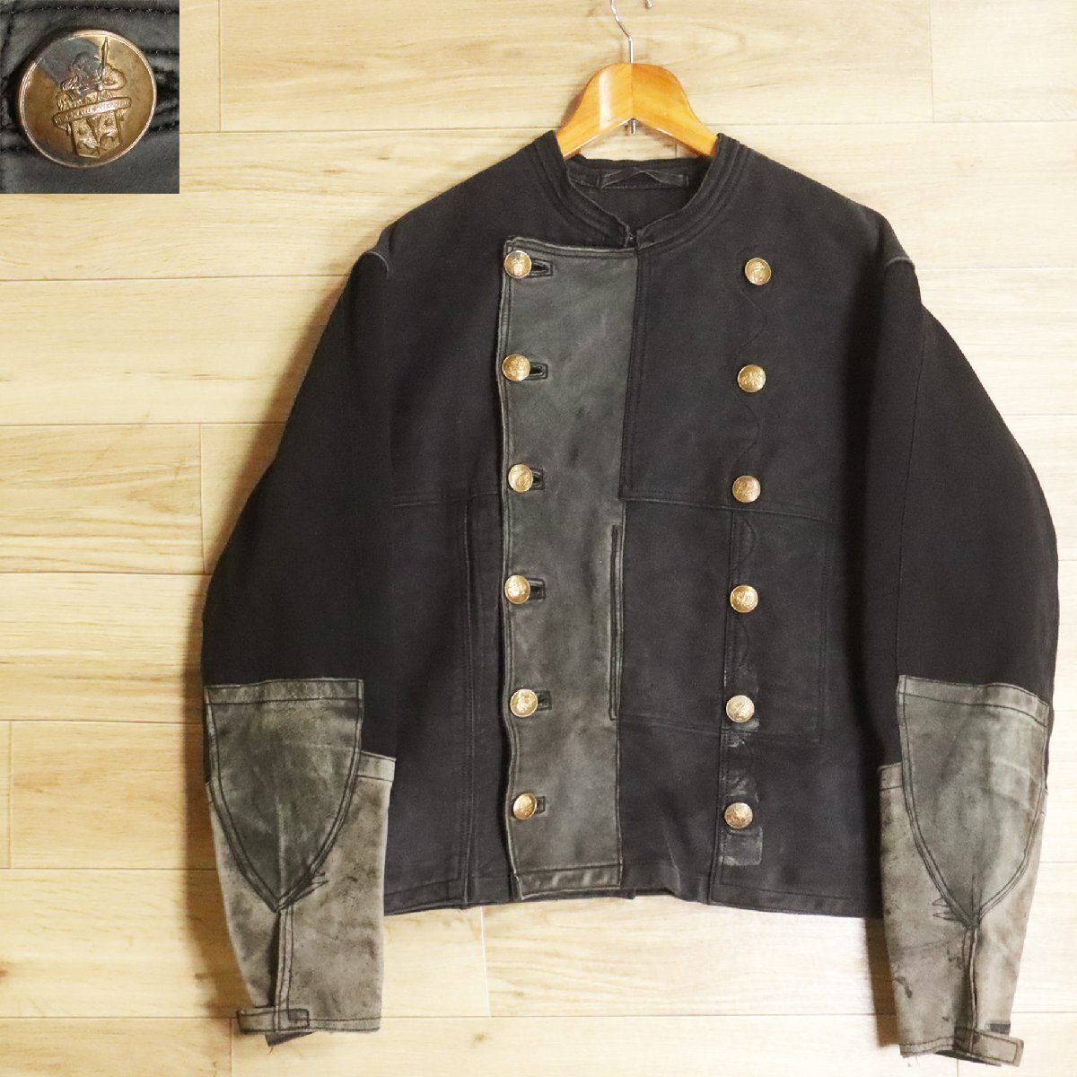 Yahoo!オークション - 2T/O12.9-4 ビンテージ ユーロ レザー切り替え ...