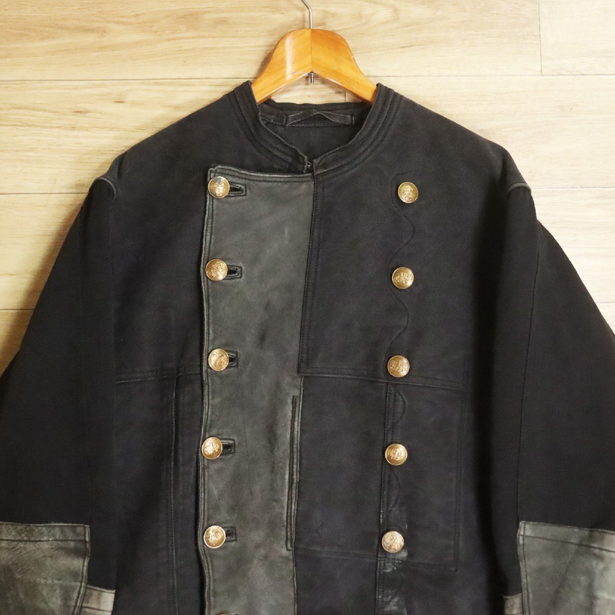 Yahoo!オークション - 2T/O12.9-4 ビンテージ ユーロ レザー切り替え ...