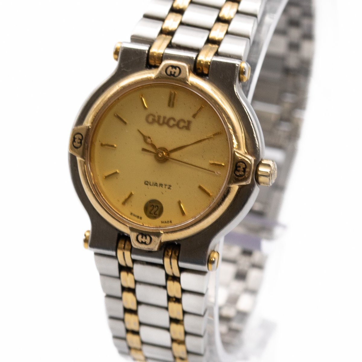 Yahoo!オークション - 1円 稼働 良品 GUCCI グッチ 9000L QZ クオーツ ...