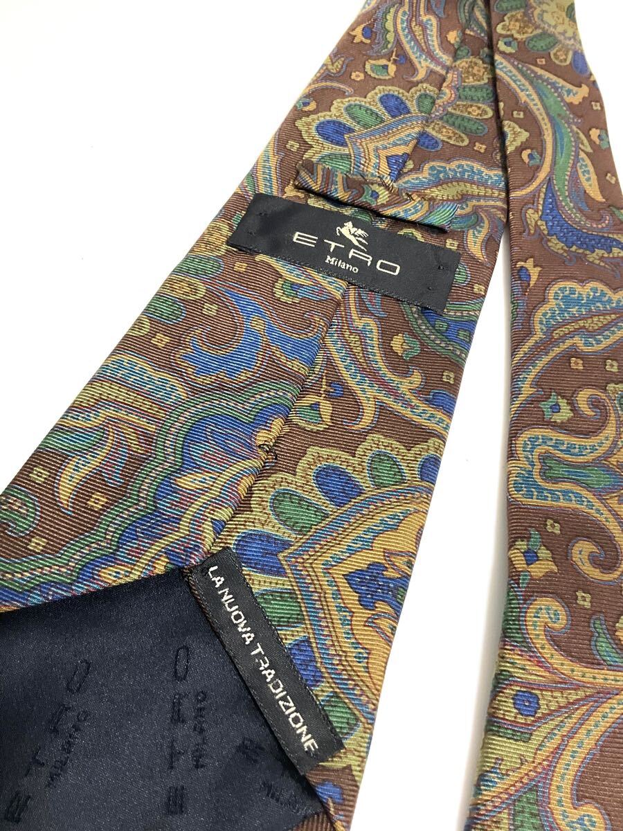 Yahoo!オークション - エトロ ETRO ネクタイ ブラウン系 ペイズリー柄 ...