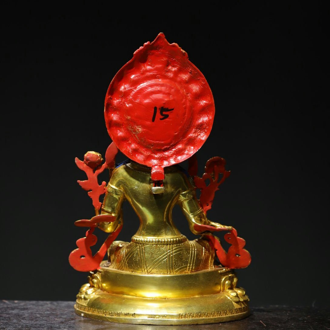 Yahoo!オークション - 観心・時代旧蔵 C259清時代 銅塗金描彩 緑度母 ...