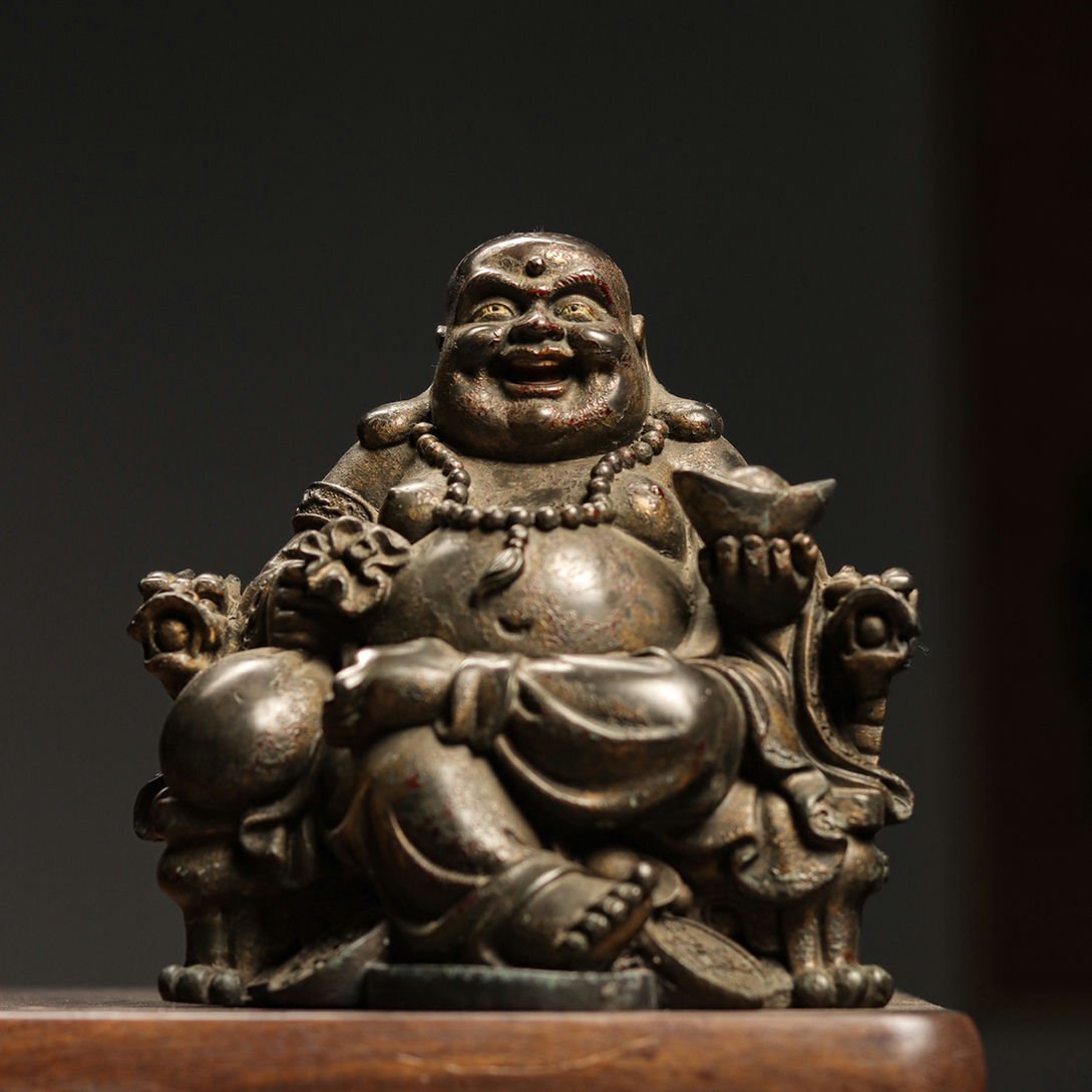 Yahoo!オークション - 観心・時代旧蔵 C896清時代 銅塗金弥勒仏造像 ...