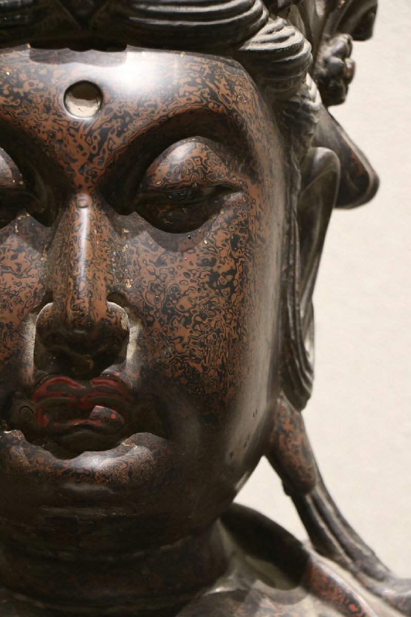 Yahoo!オークション - 観心・時代旧蔵 C290清時代 犀革大漆 菩薩造像 ...