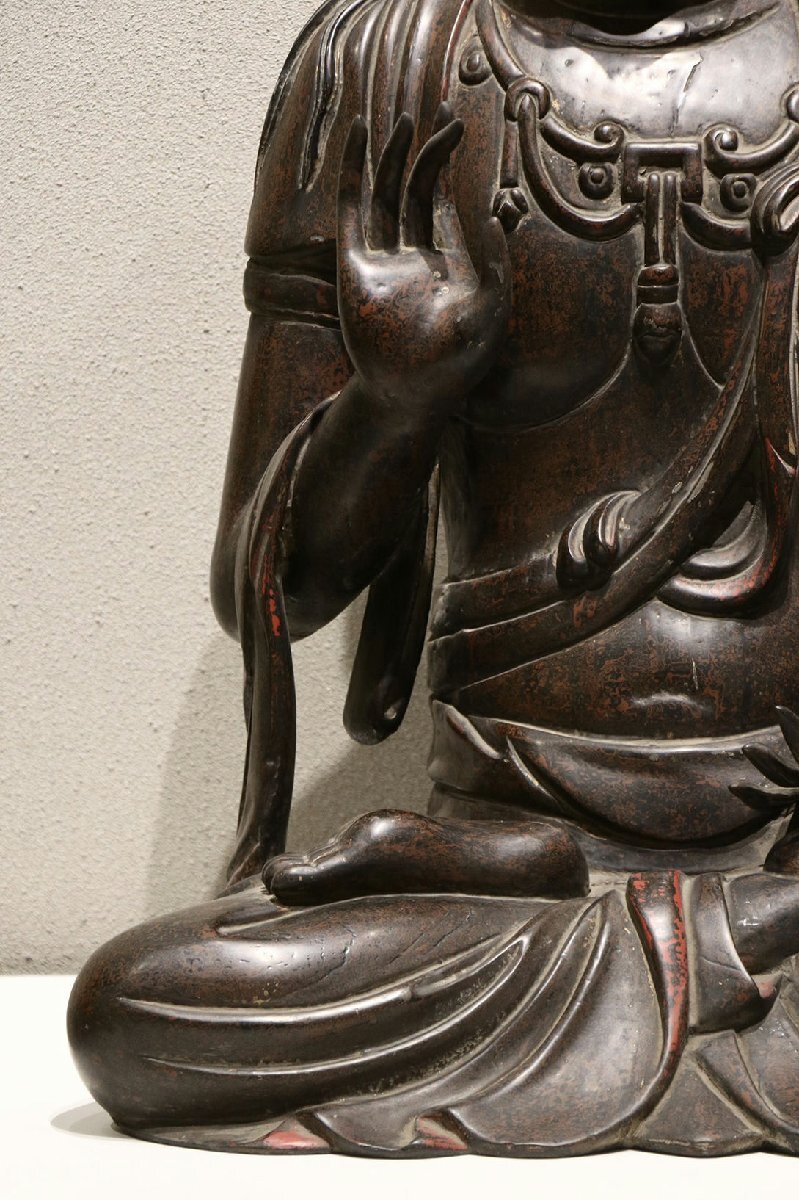 Yahoo!オークション - 観心・時代旧蔵 C290清時代 犀革大漆 菩薩造像 ...