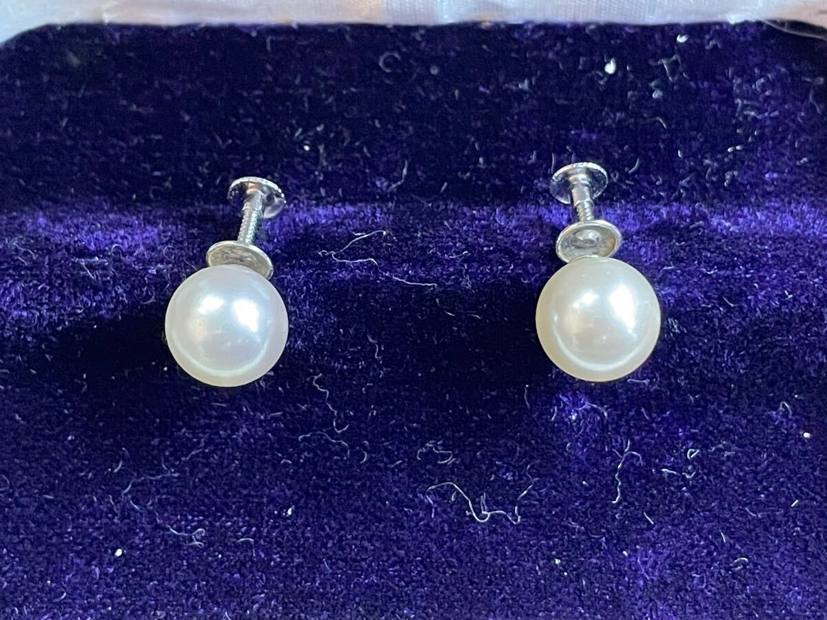 Yahoo!オークション - K14WG 14金ホワイトゴールド 真珠イヤリング