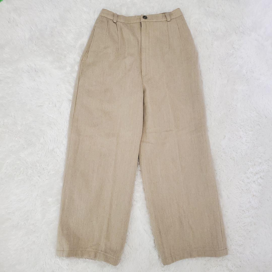 Yahoo!オークション - Rapiche ロングパンツ ウール素材 ベージュ B034