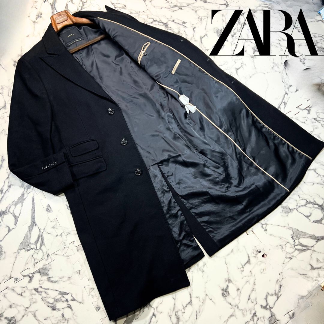 Yahoo!オークション - 美品/着丈110cm 2XL相当 ZARA ザラ シングル チ...