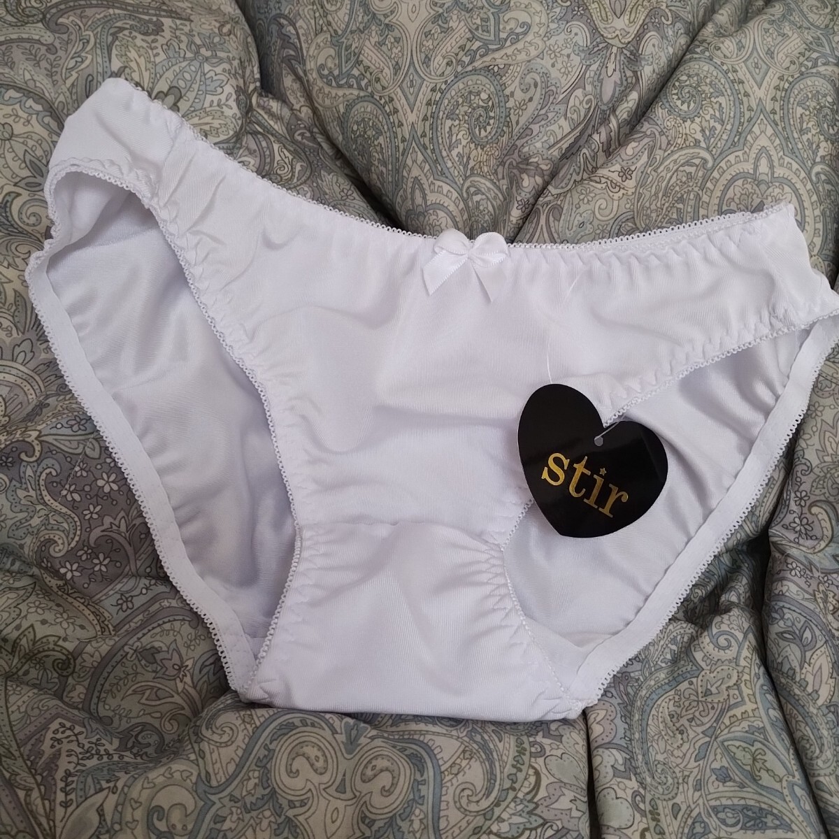 Yahoo!オークション - STIRスティア白色ホワイトリボン付きショーツM