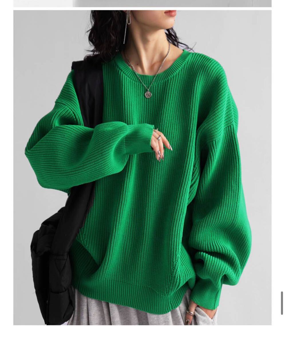 長袖ニット antiqua FREE グリーン ニット セーター フリーサイズ A617(Lサイズ)｜売買されたオークション情報、yahooの商品情報をアーカイブ公開 - オークファン ...