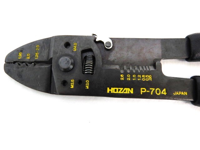 Yahoo!オークション - HOZAN ホーザン 圧着工具(裸圧着端子被覆付圧着...