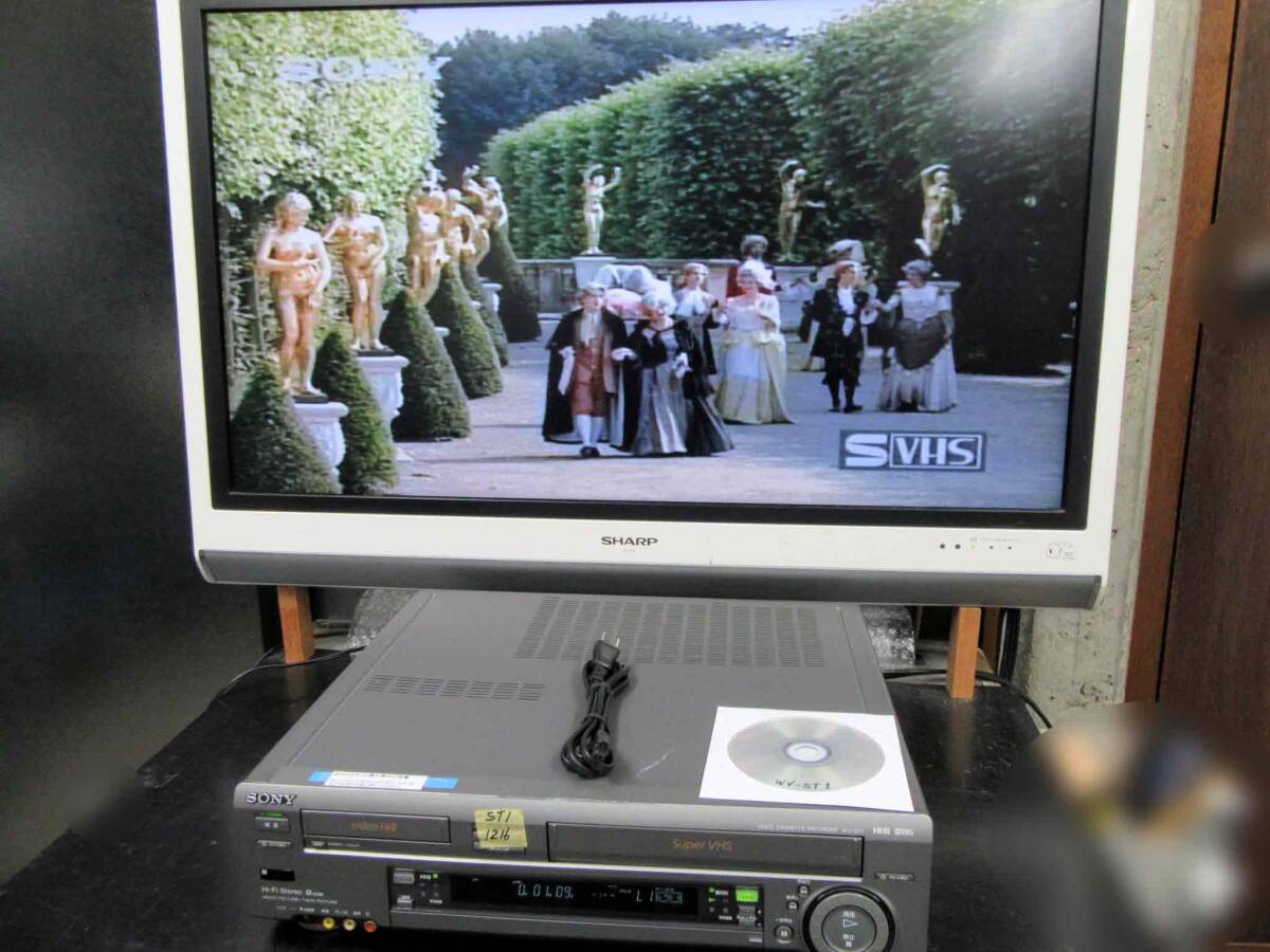 Yahoo!オークション - SONY 高画質Hi8/S-VHS・整備済保証付WV-ST1動作...