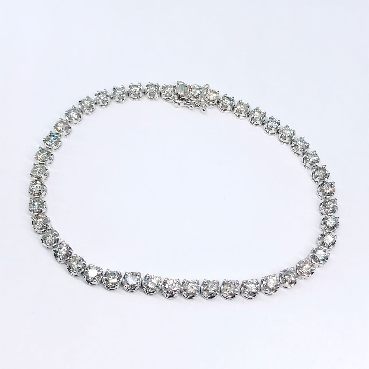 Yahoo!オークション - 5.00ct ダイヤモンド テニスブレスレット Pt850 ...