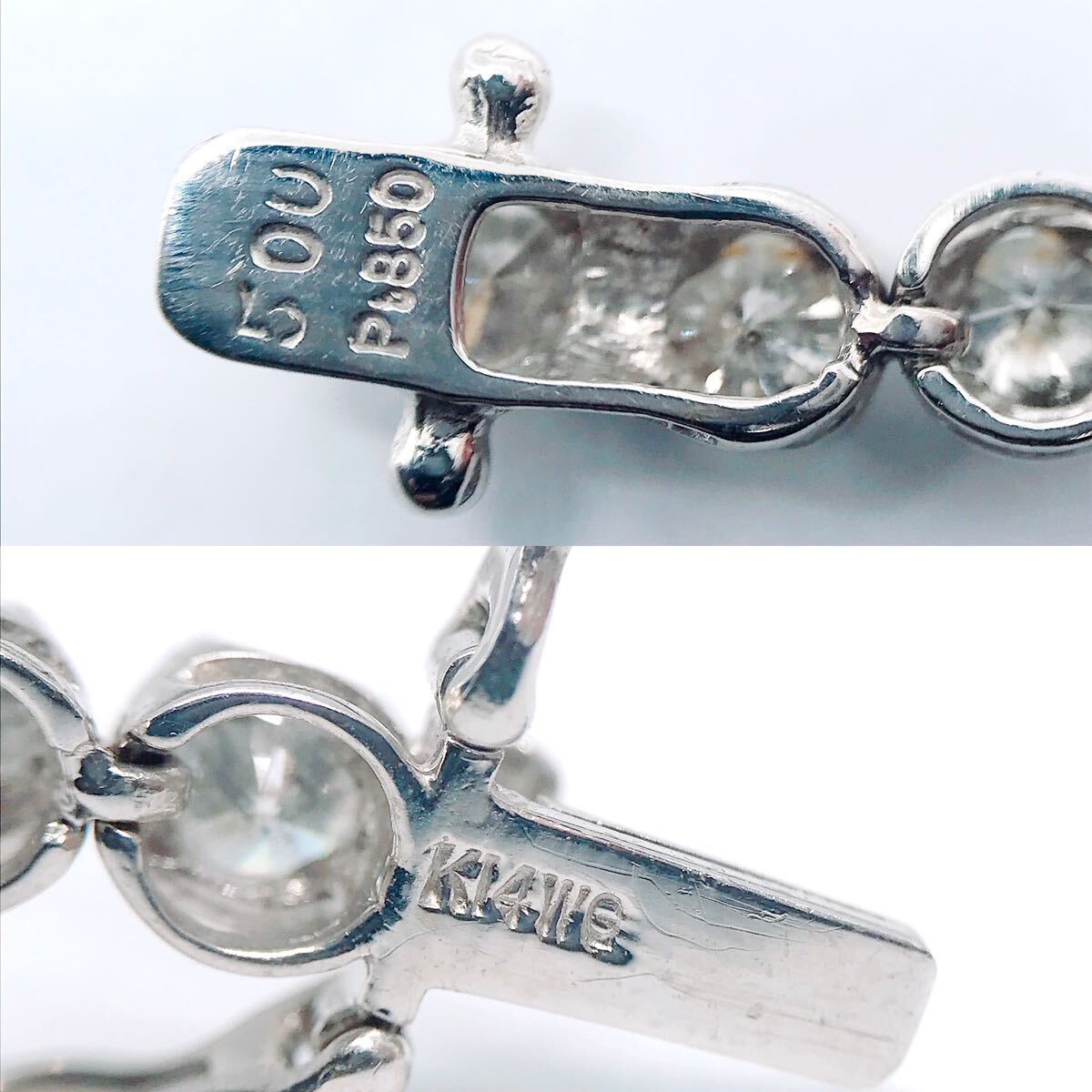 Yahoo!オークション - 5.00ct ダイヤモンド テニスブレスレット Pt850 ...