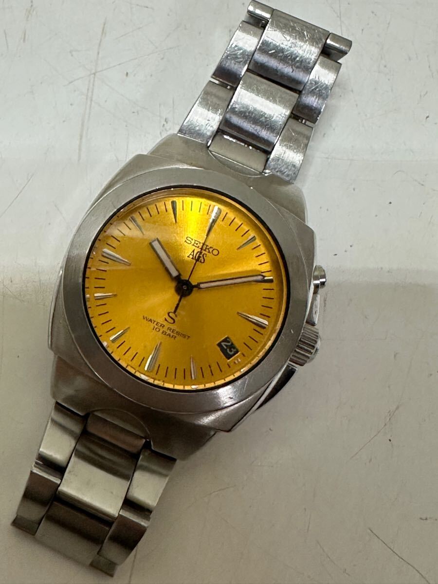 Yahoo!オークション - A617 SEIKO セイコー AGS 腕時計 SUS 5M42-0E50 ...