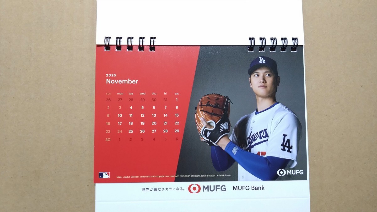 Yahoo!オークション - 大谷翔平 卓上カレンダー 三菱UFJ銀行 2025 MUFG...