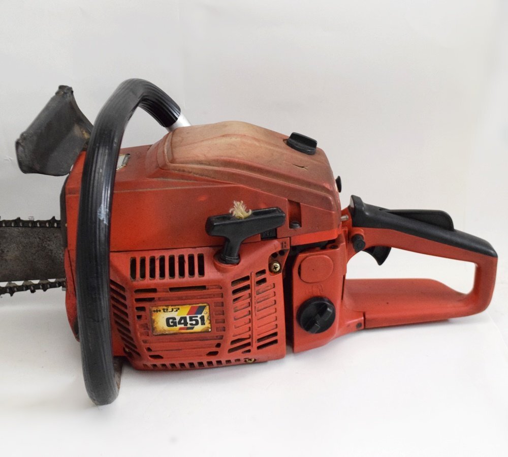 Yahoo!オークション - ゼノア エンジンチェーンソー G451AVS 2サイクル...