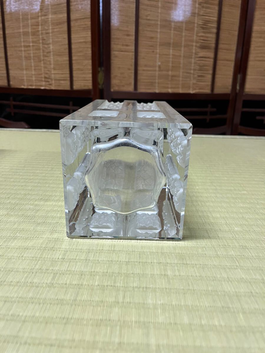 Yahoo!オークション - HOYA CRYSTAL ホヤ クリスタル オブジェ 花入 花...