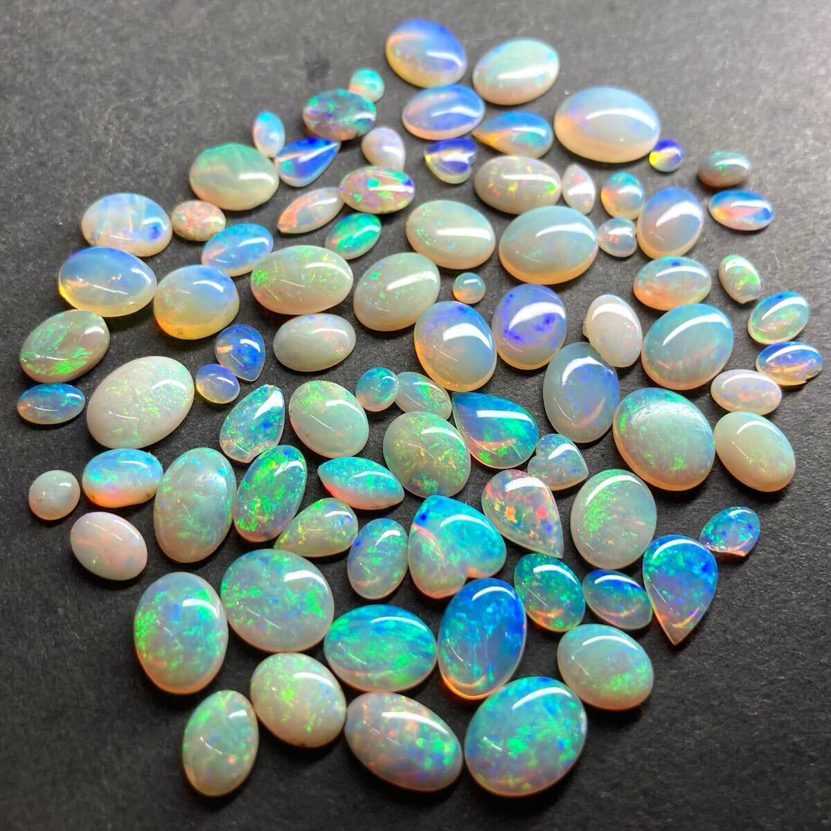 Yahoo!オークション - 1円〜 小粒 遊色効果 [天然オパールおまとめ49....