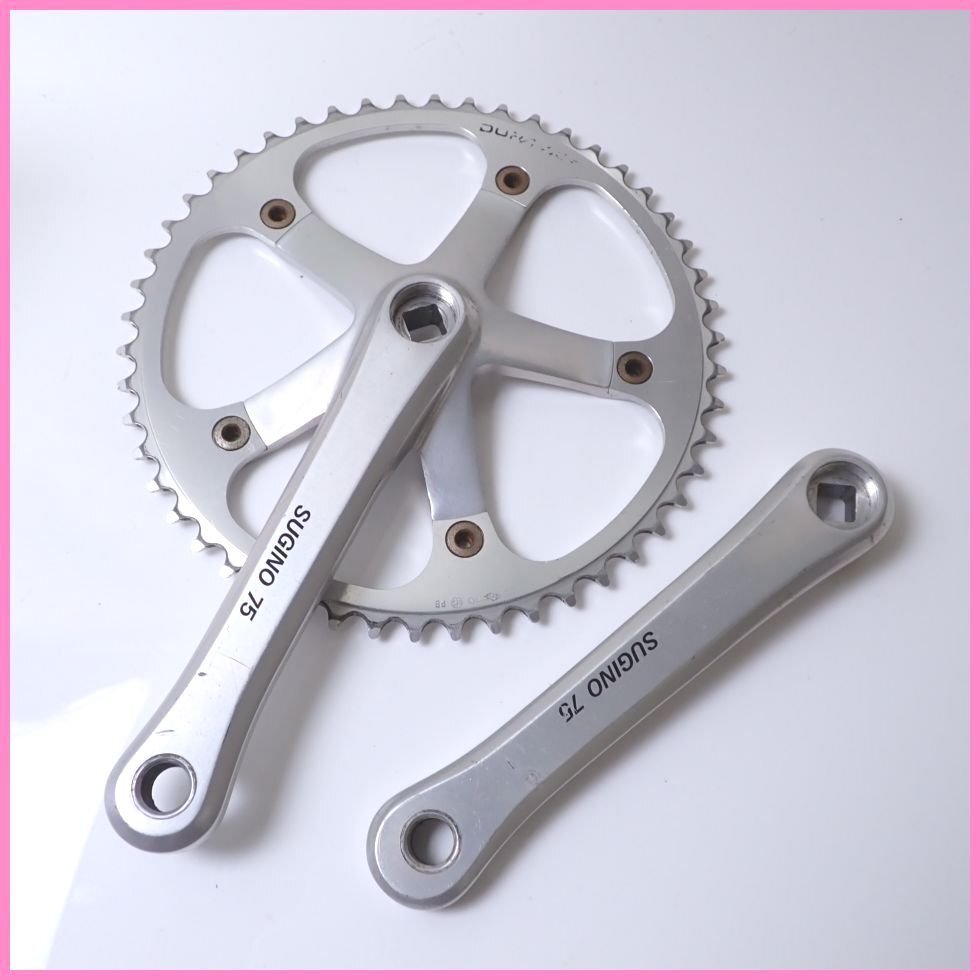 ☆SUGINO/スギノ 75 ピスト用クランク 165mm/シルバー/NJS認定 ☆SUGINO/スギノ 75 ピスト用クランク 165mm/シルバー/NJS認定
