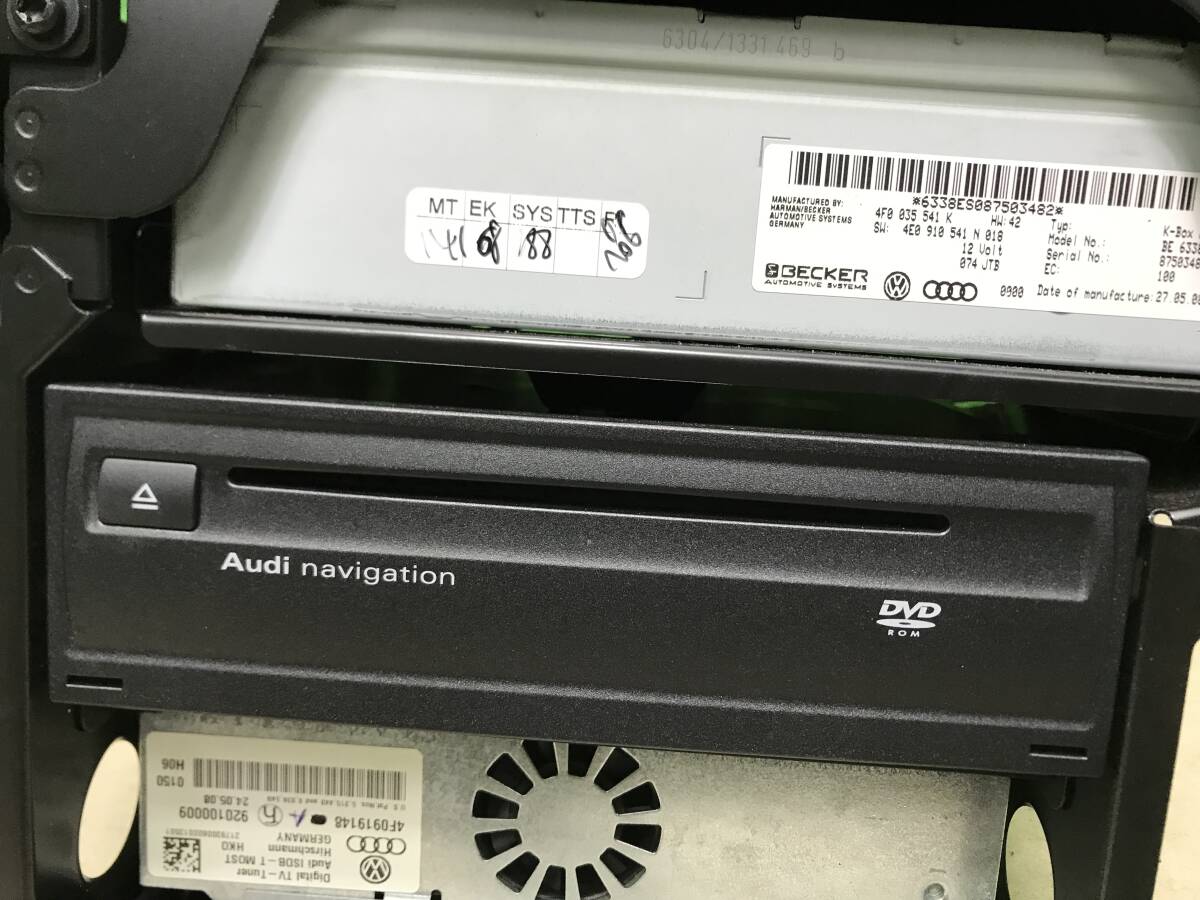 Yahoo!オークション - H20年 管1206-2 アウディA4 ABA-8KCDH DVDナビユ...