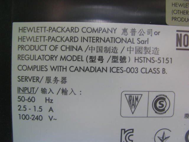 Yahoo!オークション - KA6300/サーバー/HP HSTNS-5151