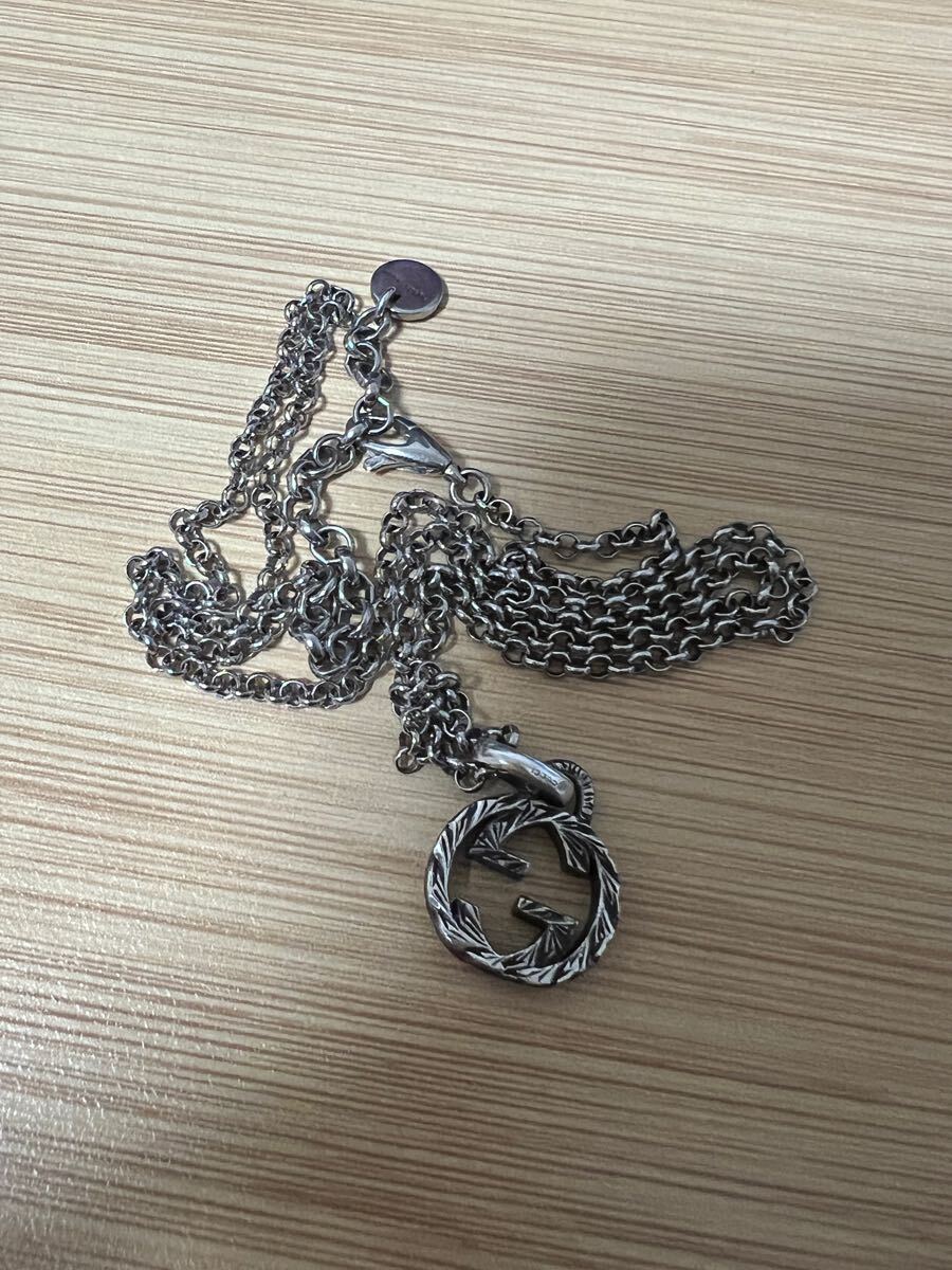Yahoo!オークション - GUCCI グッチ インターロッキングG SV925 ネック...