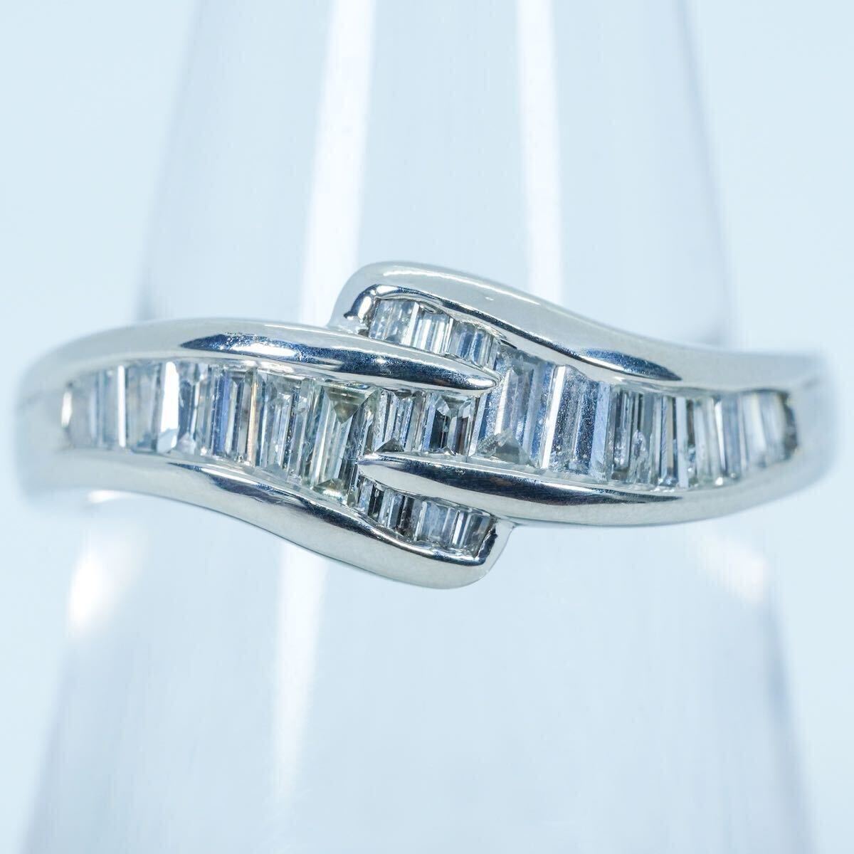 Yahoo!オークション - 1円〜 D0.58ct PT900 6.1g ♯12 鑑定付 天然ダ...